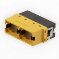 China fiber optic MPO duplex coupler L-com FOA-824-YLW translucent shutter black yellow color compliant for sale