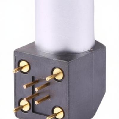 China Right angle socket connector assembly LICQ BR.EPG.1B.104.HSN with brass nickel chrome plated housing for sale