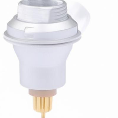 China Durable metal housing straight plug LICQ R.EEG.0B.107.CSL with nickel plated copper alloy components for sale