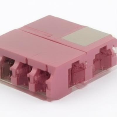 China High density fiber optic coupler with side spring shutter translucent internal LC LC quad L-com FOA-814-HVI model for sale