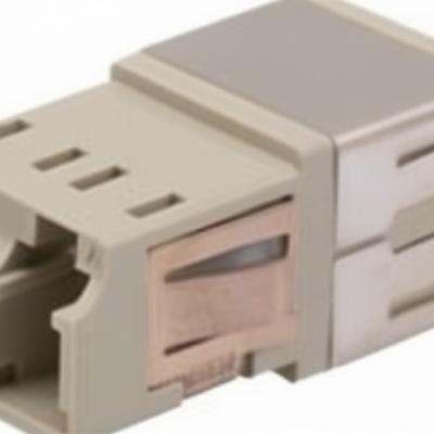China Beige LC LC Duplex Fiber Coupler L-com FOA-811-BGE Featuring Side Spring Shutters and EU RoHS Compliance for sale