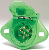 China Glass fiber reinforced plastic trailer ABS socket with spring loaded door and brass terminals Littelfuse 00585600 for sale