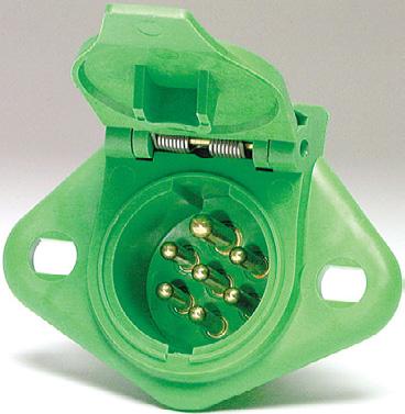 China Glass fiber reinforced plastic trailer ABS socket with spring loaded door and brass terminals Littelfuse 00585600 for sale