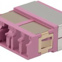 China High density fiber optic coupler with side spring shutter and white internal LC LC quad configuration L-com FOA-813-HVI for sale