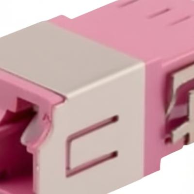 China Violet color LC LC duplex fiber optic coupler side spring shutter high density L com FOA 811 HVI EU RoHS for sale