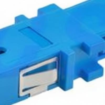 China fiber optic adapter L-com FOA-AM-SCFLCF with stainless steel clips and engineering plastic dust caps for sale