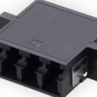 China Projection fiber optic coupler L-com FOA-806-BLK with quad shuttered design and flange mount ZR sleeve for sale