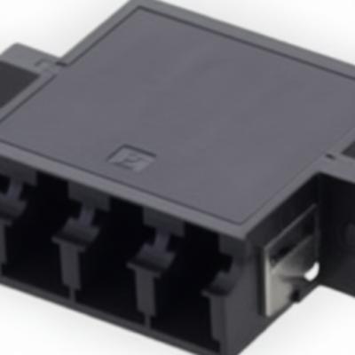 China Projection fiber optic coupler L-com FOA-806-BLK with quad shuttered design and flange mount ZR sleeve for sale