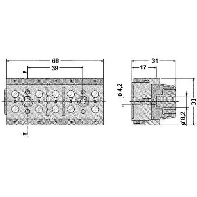 China Feed through terminal block with screw connection rated 800 V 57 A Phoenix Contact 2716732 gray color for sale