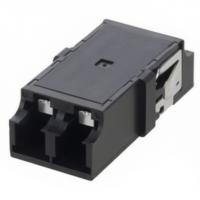 China Automatic shutter duplex LC fiber optic coupler with black PBT body and ZR sleeve L-com FOA-804-BLK model for sale