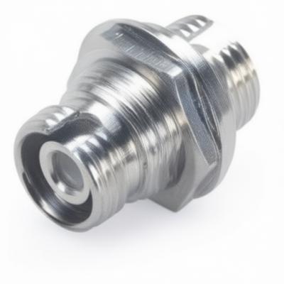 China Fiber optic FC APC coupler with zirconia sleeve and nickel plated brass body L-com FOA-019 compliant for sale