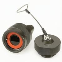 China IP 68 Rated Dust Cap DCAP L com ECRA4213UB0 with Silicone Seal and Stainless Steel Nylon Coated Lanyard for sale