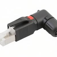 China Shielded 90 projection PROFINET Field RJ45 Plug CAT 5e telecom modular L-com TSPFTPFNS-RA connector for sale