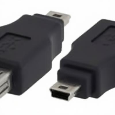 China USB cable assembly L-com U3C00027 with USB A Type Female to MINI USB 5PIN Male connectors black PVC jacket for sale