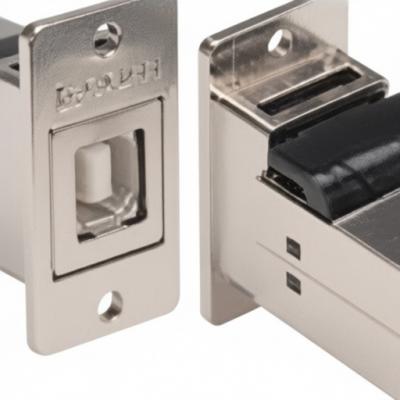 China USB 2.0 Type B-A Female Shielded Adapter Kit Zinc Alloy Flange and Screws Panel Mount L-com ECF504-BA for sale