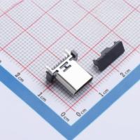 China Surface Mount Type C Female Connector LCKELEC LCK-TCF829-L105WL-G1 with Nickel Plated SUS304 Housing for sale