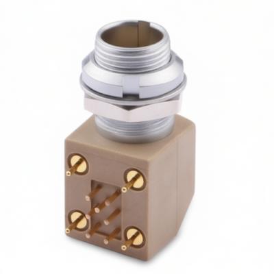 China LICQ YR EXG 0B 107 HSN right angle socket connector featuring metal housing and rated current 2A capacity for sale