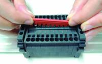 China control panel wiring with OMRON XW5Z-EP12 push in plus terminal block featuring narrow width design for sale