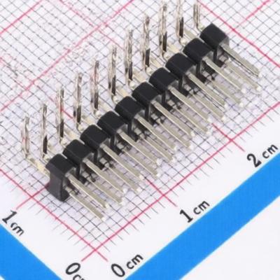 China Straight right angle pin header connector 2.54mm spacing single double row surface mount Ckmtw B-2100R20P-B110 for sale