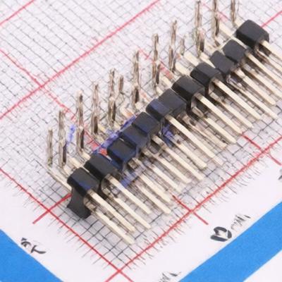 China 2.54mm Pin Header Connector Series Featuring Ckmtw B-2100R22P-B110 Dual Row Right Angle Pin Headers for sale