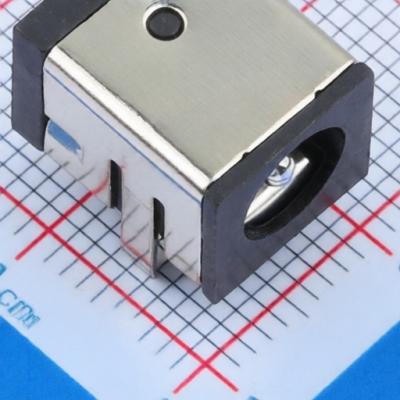 China DC power jack with 2.0 mm center pin rated 8.0 A right angle through hole mounting CUI PJ-063AH for sale