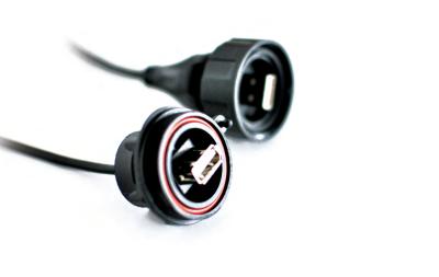 China USB Cable Assembly Bulgin PX0848/A Featuring IP68 Waterproof Rating and EMI Protection for Industrial for sale