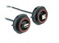 China USB Cable Assembly Bulgin PX0848/A Featuring IP68 Waterproof Rating and EMI Protection for Industrial for sale