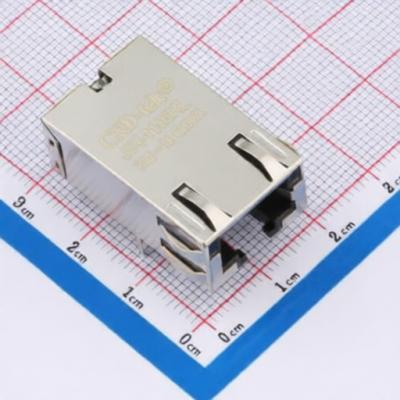 China 10GBase-T RJ45 jack low profile PCI Express compatible CND-tek JT4-1108HLPH connector with magnetics tuning for sale