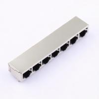 China CND-tek R1818ER59 RJ45 connector with PBT UL94V-0 black housing offering strong retention and RoHS compliant design for sale