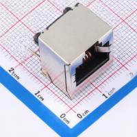 China 8P8C PCB Mount Connector Featuring 180 Tab Up Orientation CND-tek R1188L6EF52UN with RoHS Compliance for sale