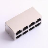China RJ45 2 by 4 Connector with Gold Plated Contacts and Durable PBT Housing Featuring CND tek R2488ERP59 for sale