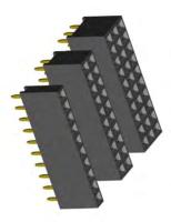 China 2.54mm Pitch Female Header Connector CONNFLY Elec DS1023-2*4S21 Black Insulator PBT PA9T Material UL94V0 for sale
