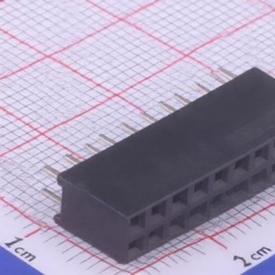 China Electrical Connector 2.54mm Female Header V T Type CONNFLY Elec DS1023-2*10SF11 For PCB Applications for sale