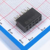 China Black Color Insulator 2.54mm Pitch Connector CONNFLY Elec DS1023-2*5SF11 for Electronic Applications for sale