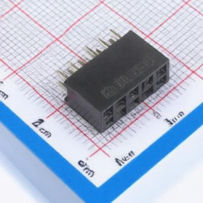 China Black Color Insulator 2.54mm Pitch Connector CONNFLY Elec DS1023-2*5SF11 for Electronic Applications for sale