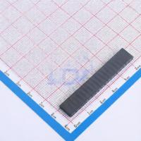 China Vertical Mount 2.54mm Pitch Female Header CONNFLY Elec DS1023-1x20SF11 Black Insulator UL94V0 Rated for sale