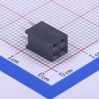 China Gold Plated Copper Alloy Contacts CONNFLY Elec DS1023-2*2SF11 2.54mm Female Header V T Type Connector for sale