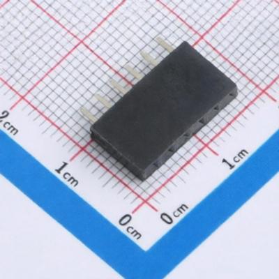 China High Reliability 2.54mm Female Header Connector CONNFLY Elec DS1023-1x6SF11 with UL94 V0 Rated Insulator for sale