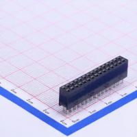 China CONNFLY Elec DS1023-2 15SF11 Female Header Connector 2.54mm Pitch with Copper Alloy Contact Material for sale