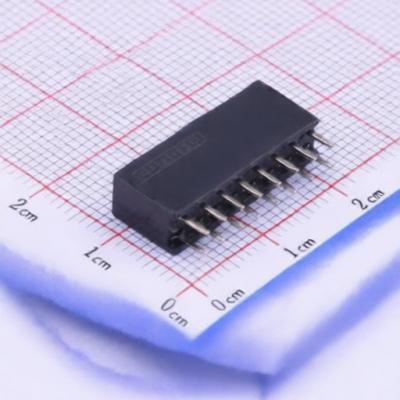 China CONNFLY Elec DS1023-2 8SF11 Female Header 2.54mm Pitch with Gold Flash Plated Copper Alloy Contacts for sale