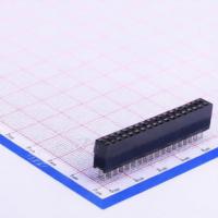 China 2.54mm Female Header Connector CONNFLY Elec DS1023-2*18SF11 Double Row Straight Type with Gold Plating for sale