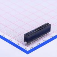 China 2.54mm Vertical Mount Female Header Connector CONNFLY Elec DS1023-2 13SF11 with Gold Plated Contacts for sale
