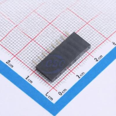 China PCB Connector 2.54mm Pitch Female Header Straight Type CONNFLY Elec DS1023-1x8SF11 with UL94 V0 Insulator for sale