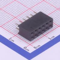 China Durable 2.54mm Pitch Female Header CONNFLY Elec DS1023-2*6SF11 with Copper Alloy Gold Plated Contacts for sale
