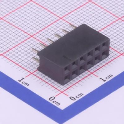 China Durable 2.54mm Pitch Female Header CONNFLY Elec DS1023-2*6SF11 with Copper Alloy Gold Plated Contacts for sale