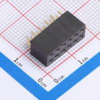 China 2.54mm Female Header Connector CONNFLY Elec DS1023-32-2x6V8 V T Type with Gold Plated Contacts for sale