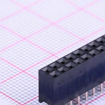 China 2.54mm Pitch Female Header Connector CONNFLY Elec DS1023-2*9SF11 with PBT Insulator UL94V0 Certified for sale