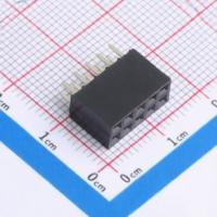 China 2.54mm Female Header Vertical Type CONNFLY Elec DS1023-01-2x5SF11 with Gold Plated Contacts and PBT Insulator for sale