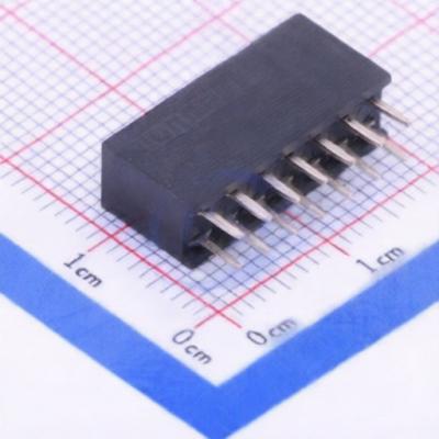 China 2.54mm Female Header Connector CONNFLY Elec DS1023-2*7SF11 with 600V Dielectric Withstanding Voltage for sale