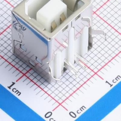 China Thermoplastic Housing USB 2.0 B Type Female RA DIP Connector CONNFLY Elec DS1099-WN0 for Electronics for sale